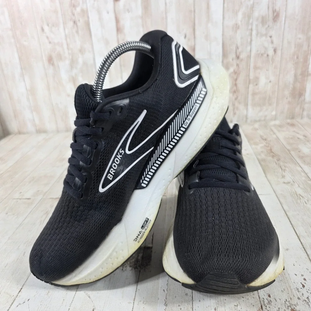 Brooks | Shoes | Brooks Glycerin Gts 2 Womens 1 Wide Black White ...